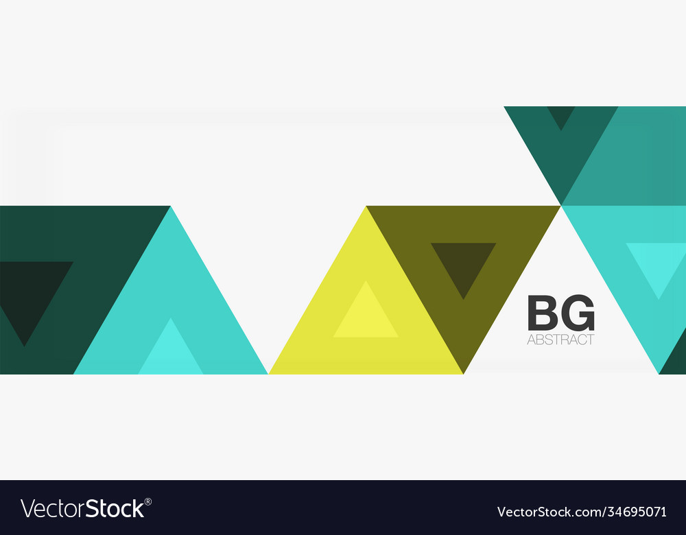 Mosaic Triangle Pattern Abstract Background Vector Image
