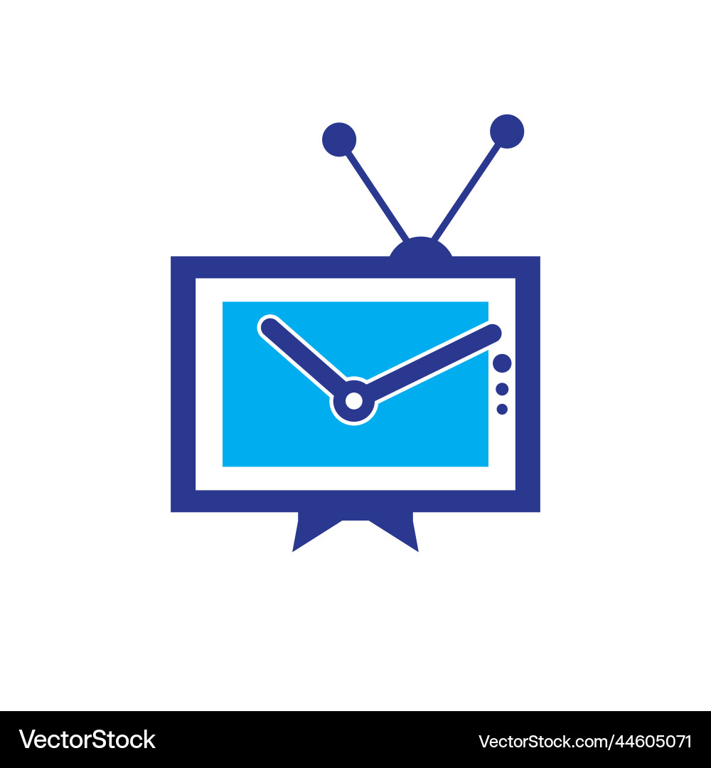 Movie time logo design template Royalty Free Vector Image