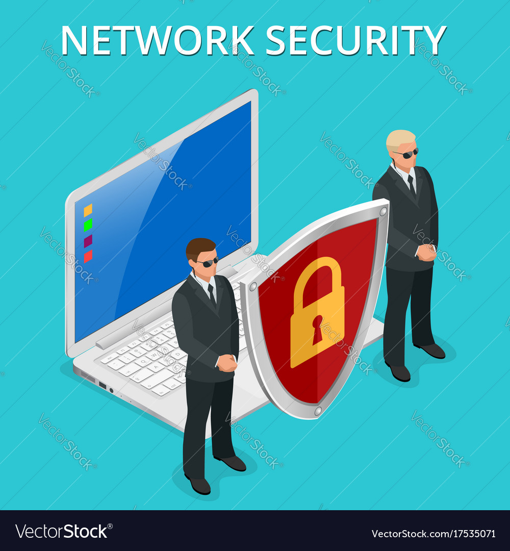 Network security computer security personal Vector Image