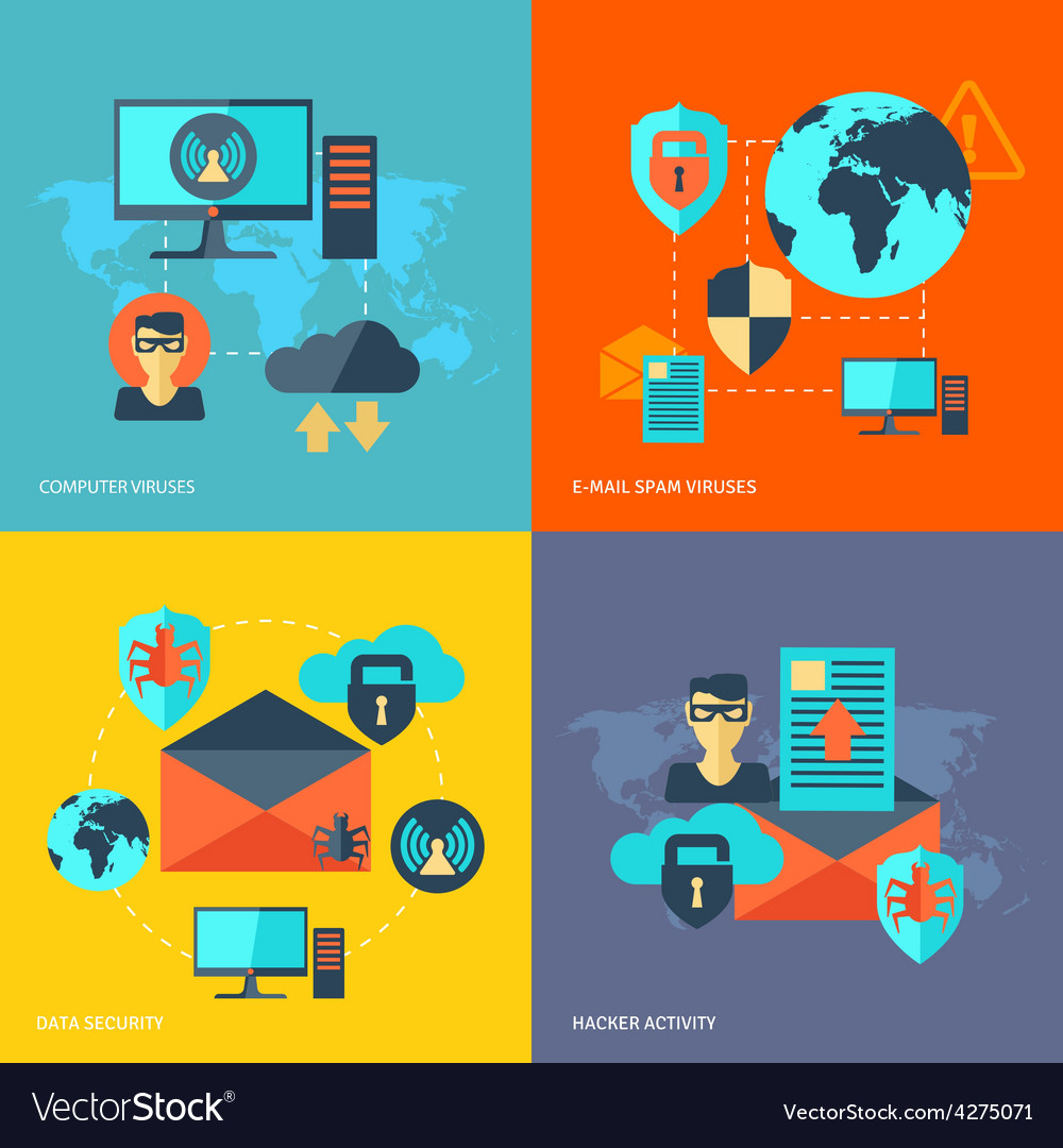 Network security concept Royalty Free Vector Image