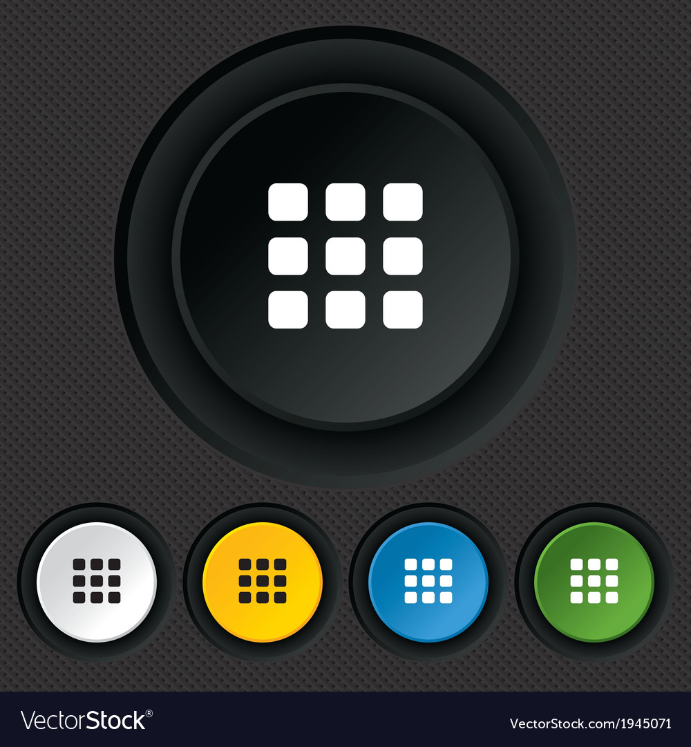 Thumbnails grid icon gallery view symbol Vector Image