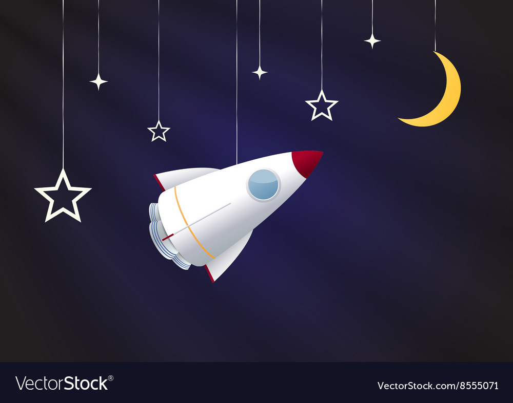 Toy rocket background Royalty Free Vector Image