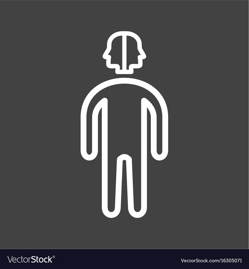 Two faced Royalty Free Vector Image - VectorStock