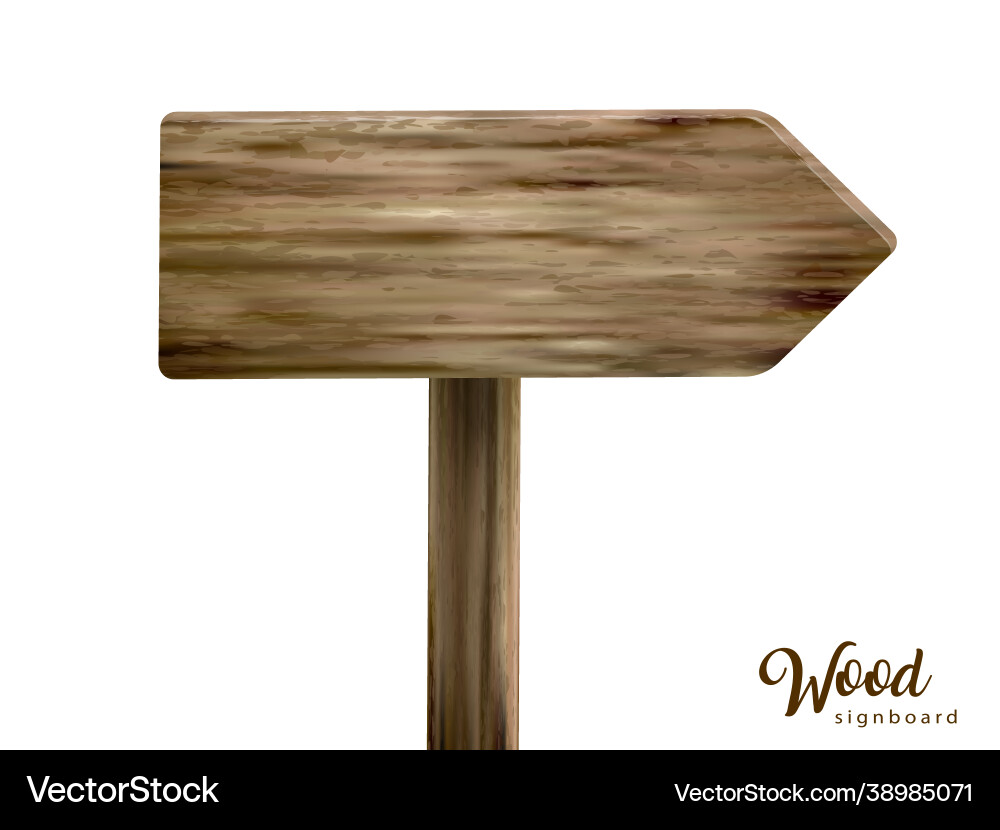 Wooden signboard design Royalty Free Vector Image