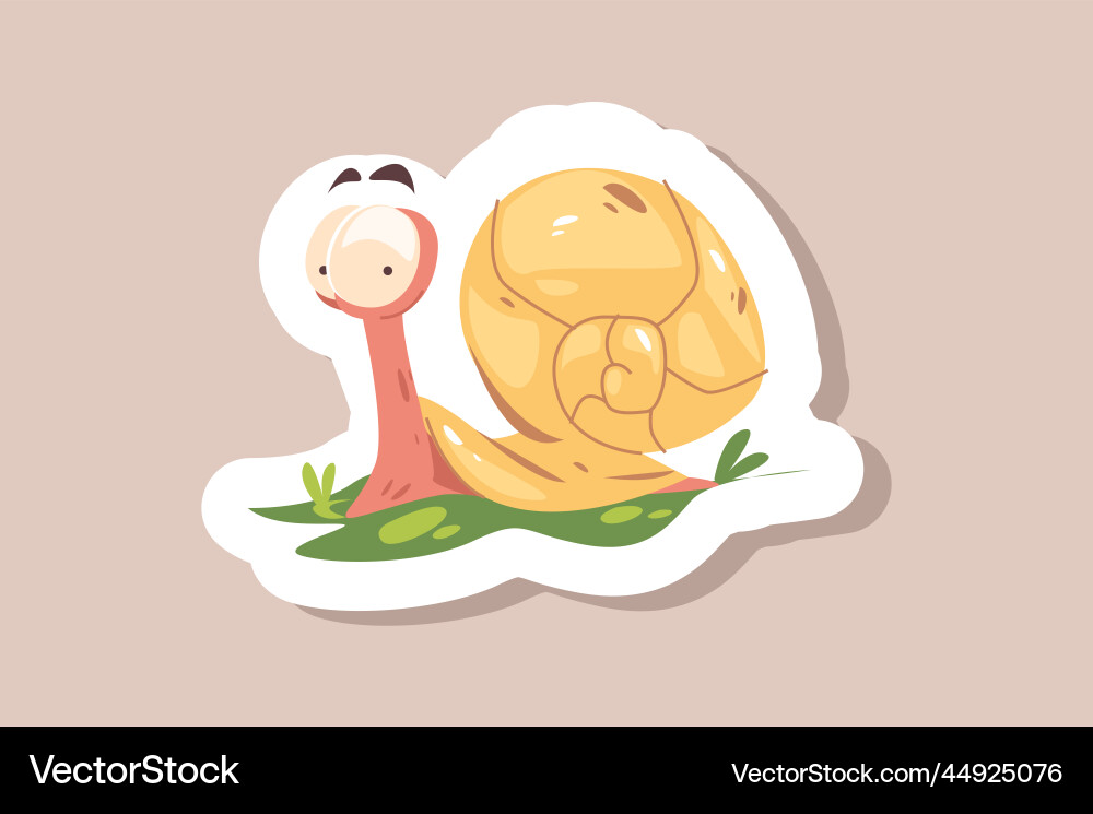 Cartoon snail or funny cochlea Royalty Free Vector Image