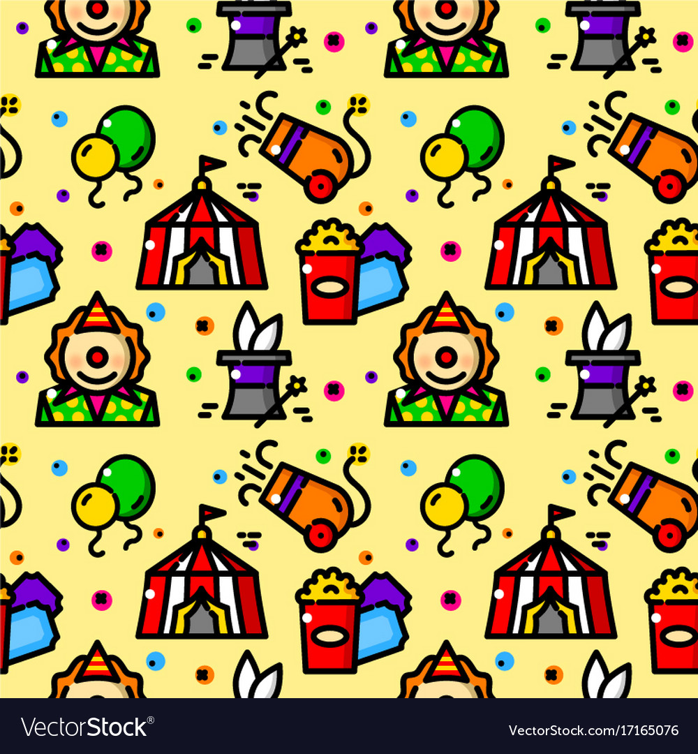 Circus seamless pattern Royalty Free Vector Image