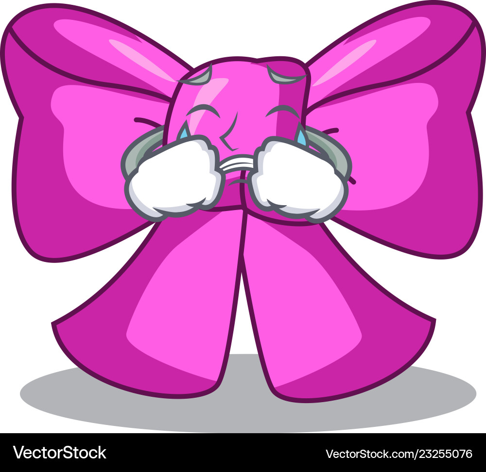 Crying bow tie in character design trendy Vector Image