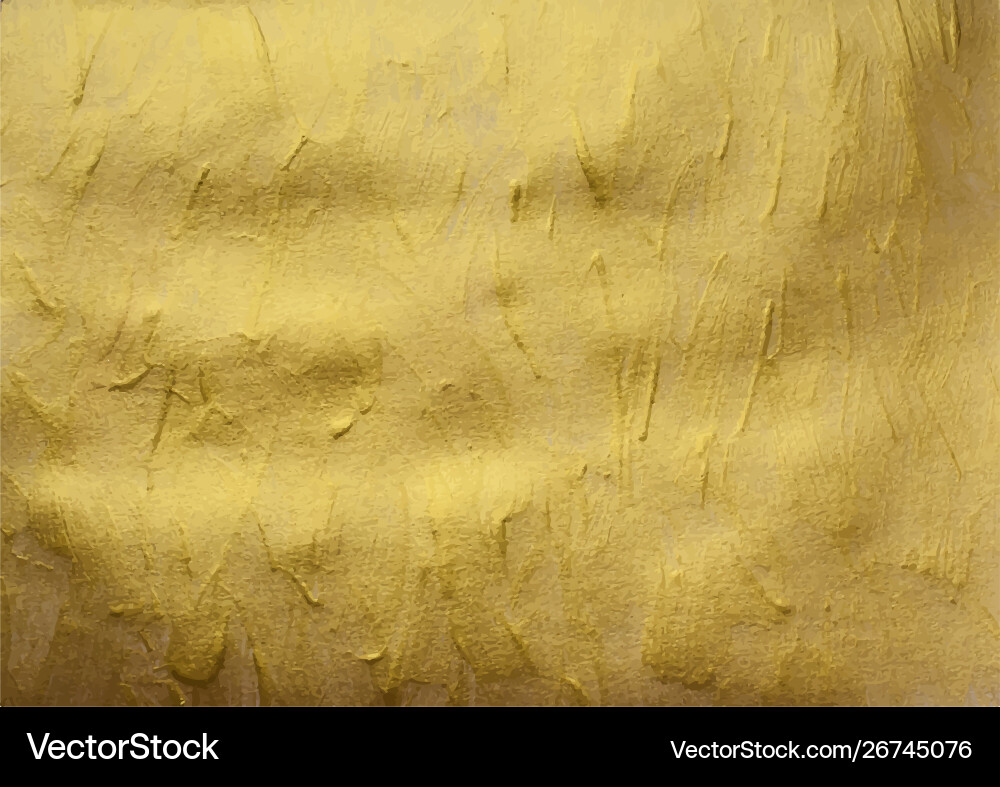 Gold texture paint stain hand drawn brush stroke Vector Image