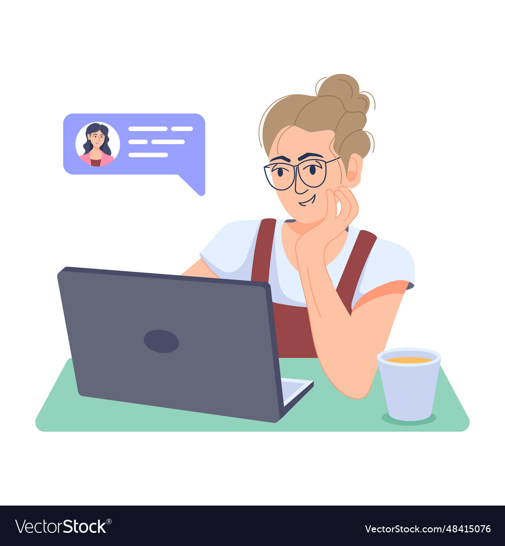 Reading chat Royalty Free Vector Image - VectorStock