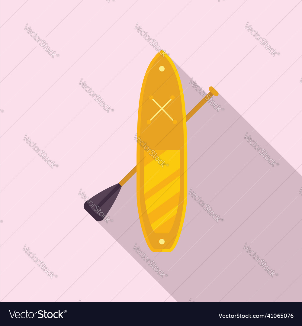 Shop sup board icon flat paddle surf Royalty Free Vector