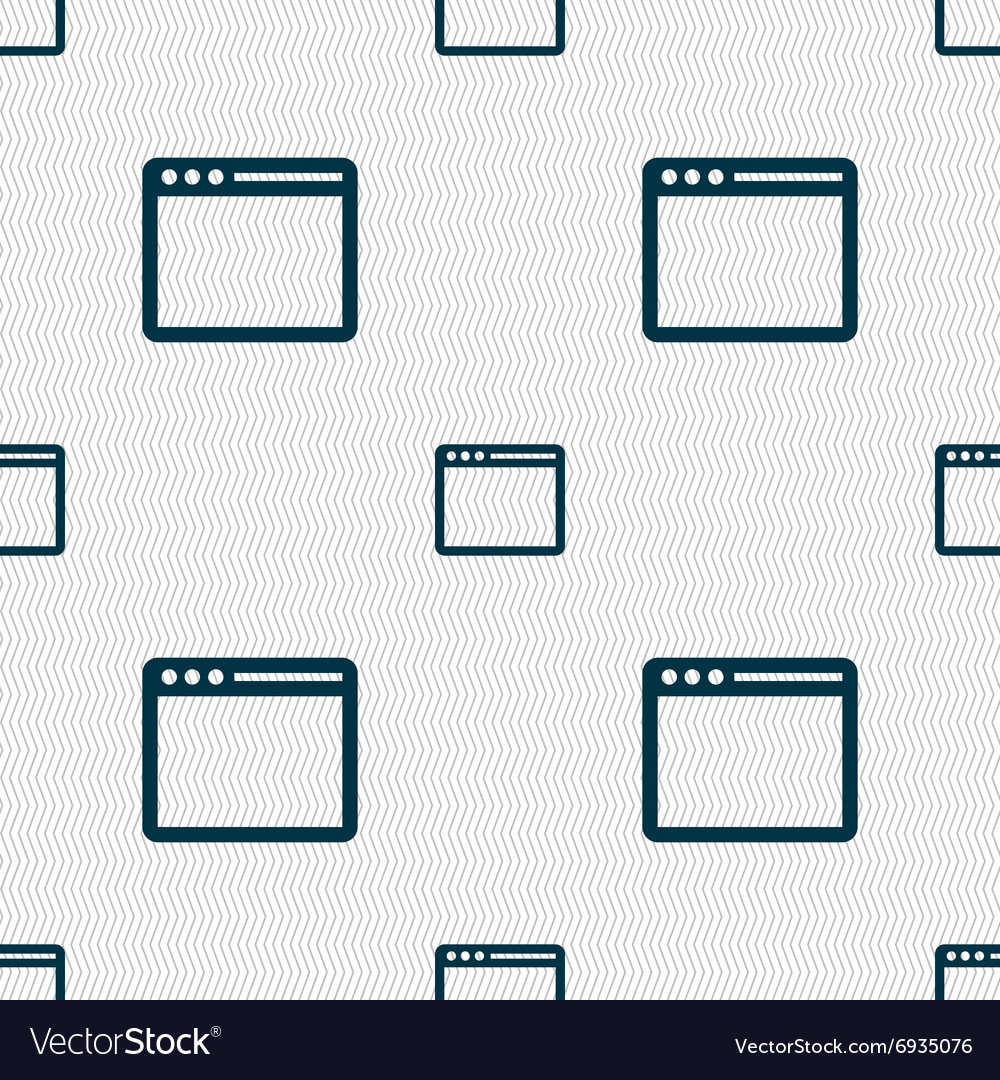 Simple browser window icon sign seamless pattern Vector Image