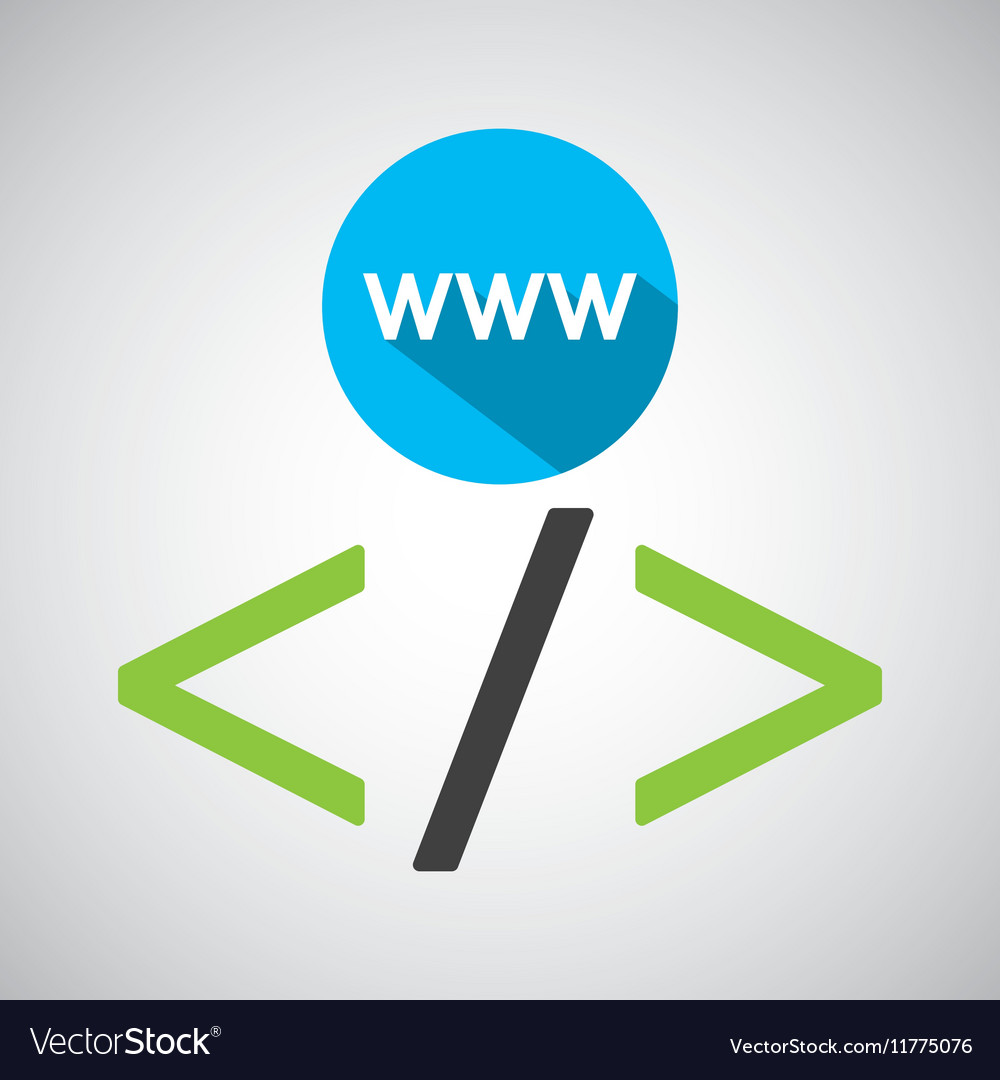 Web development www page coding Royalty Free Vector Image