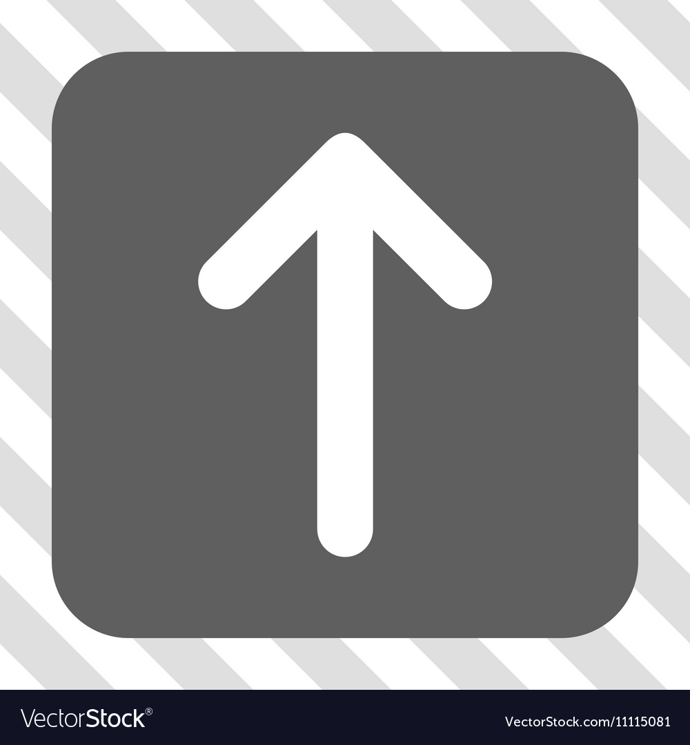 Arrow up rounded square button Royalty Free Vector Image