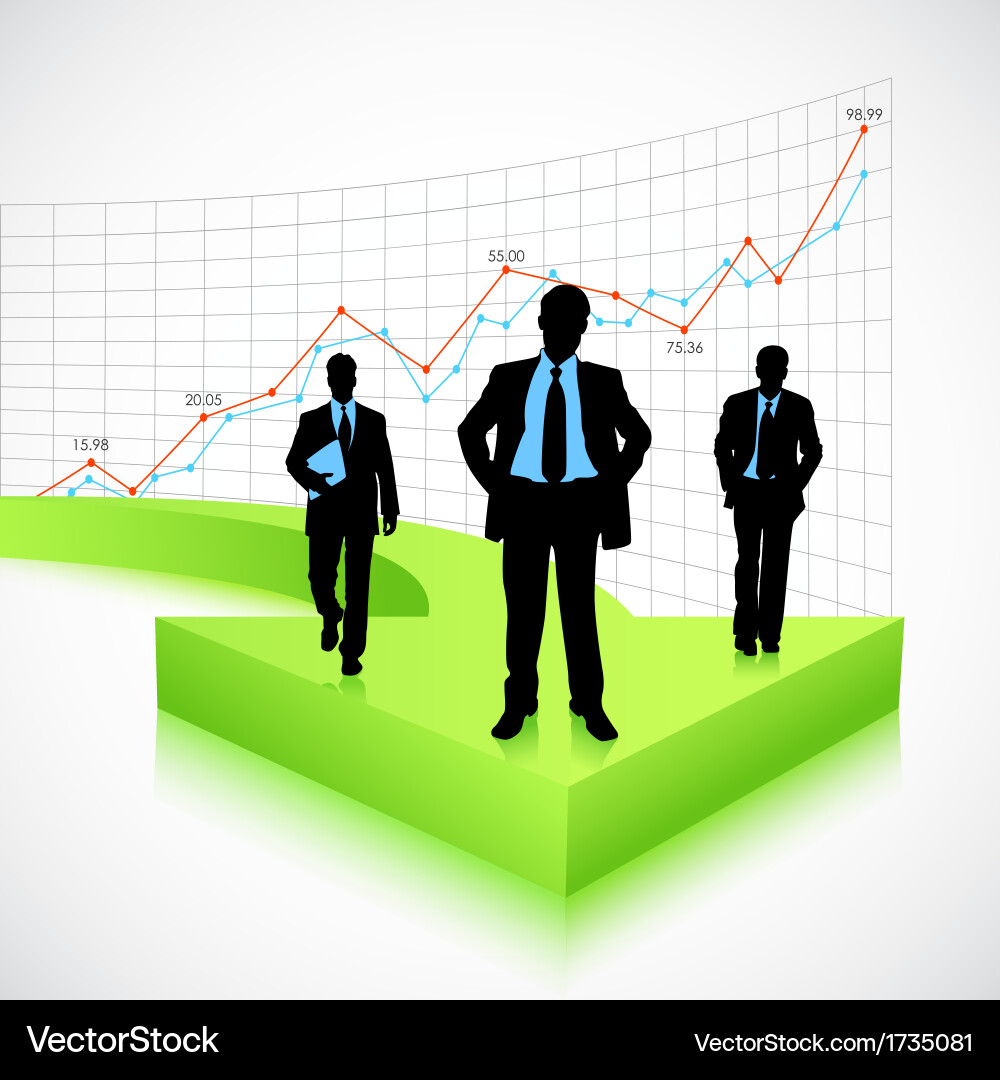 Businessman on arrow Royalty Free Vector Image