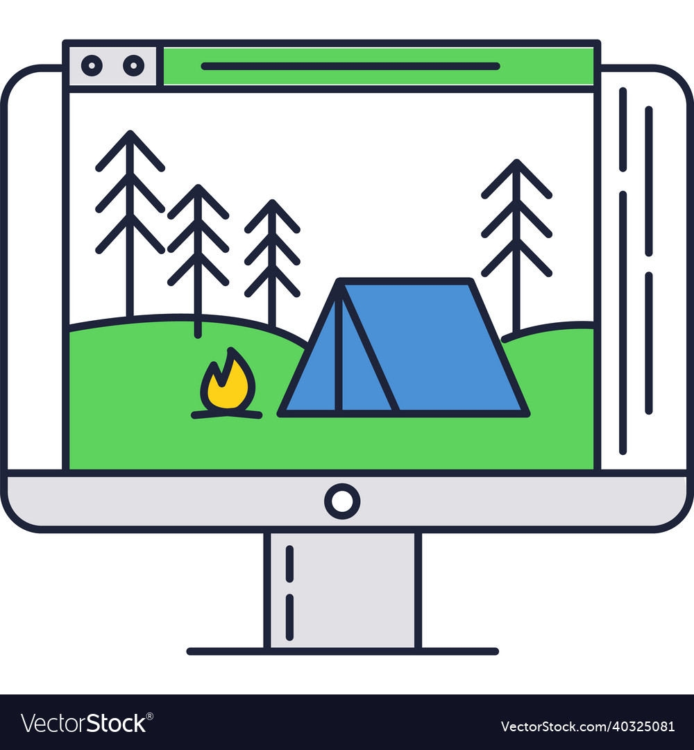 Digital art icon modern web design flat Royalty Free Vector