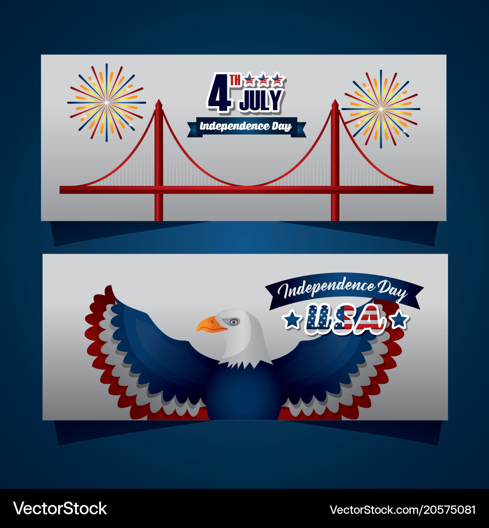 Happy independence day american Royalty Free Vector Image
