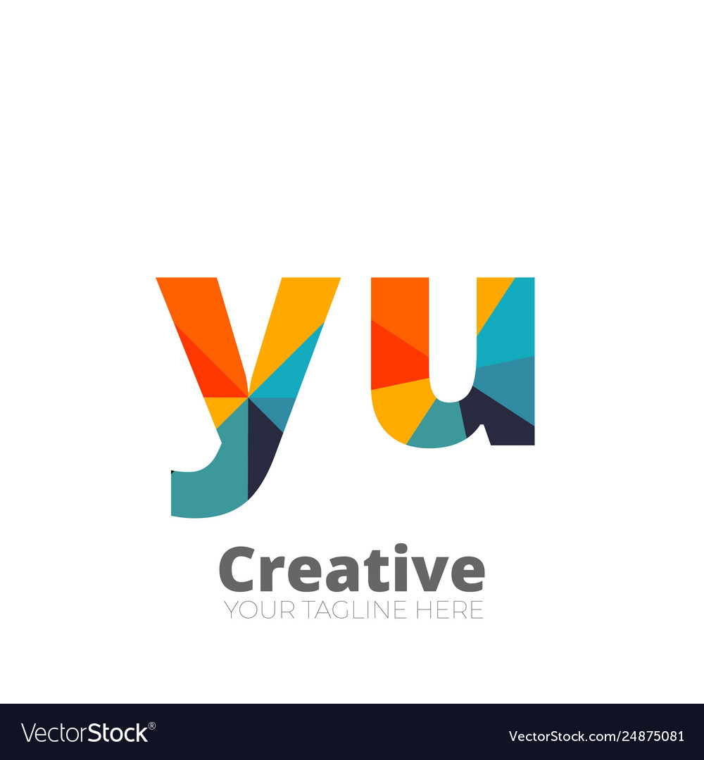 Initial letter rounded design logo - elements Vector Image