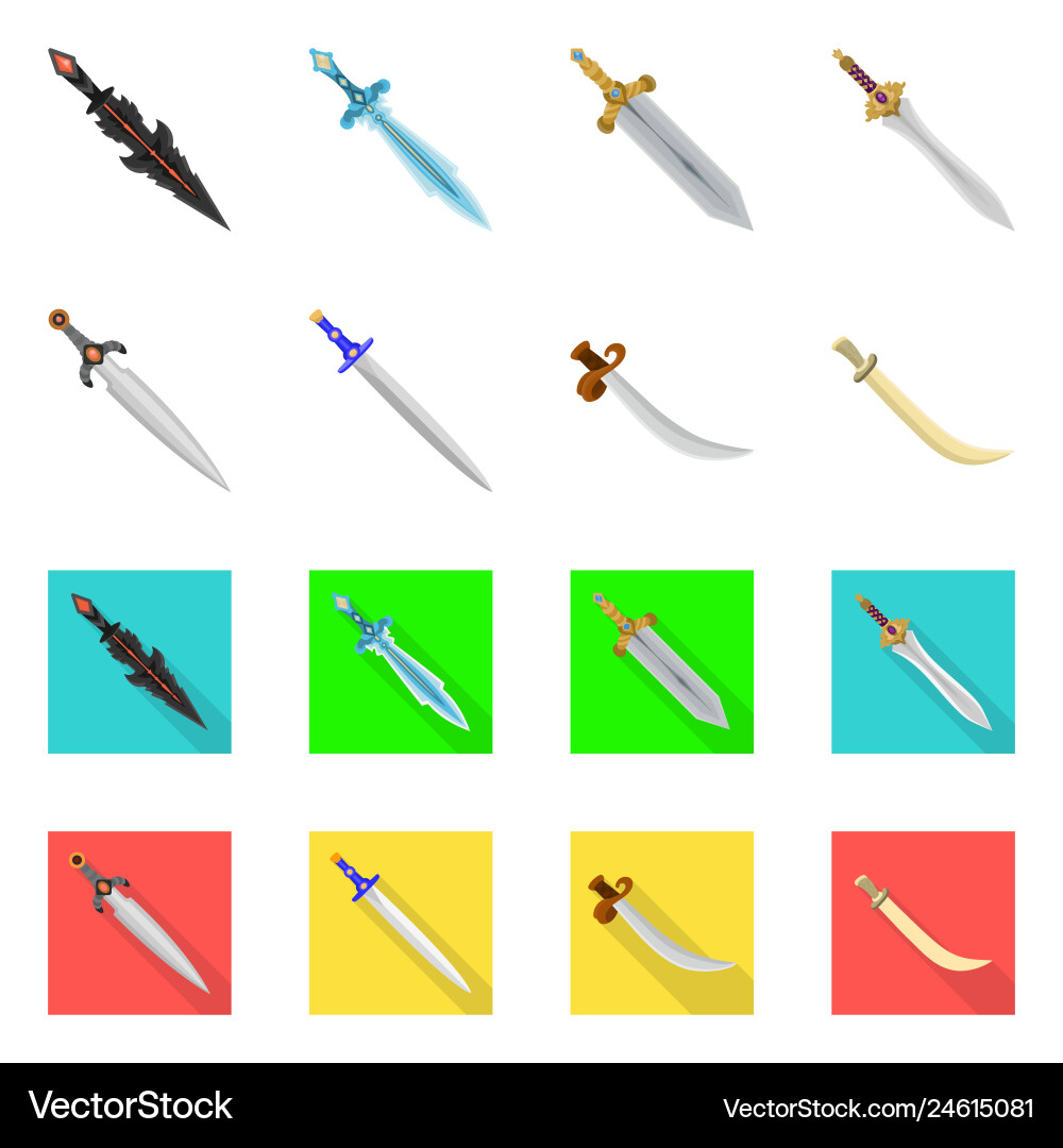 Isolated object of game and armor icon set Vector Image