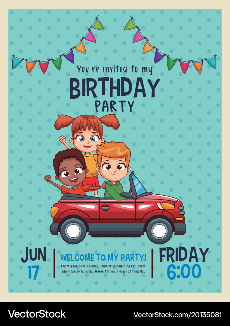 Birthday Invitation Card For Kids Template - Infoupdate.org