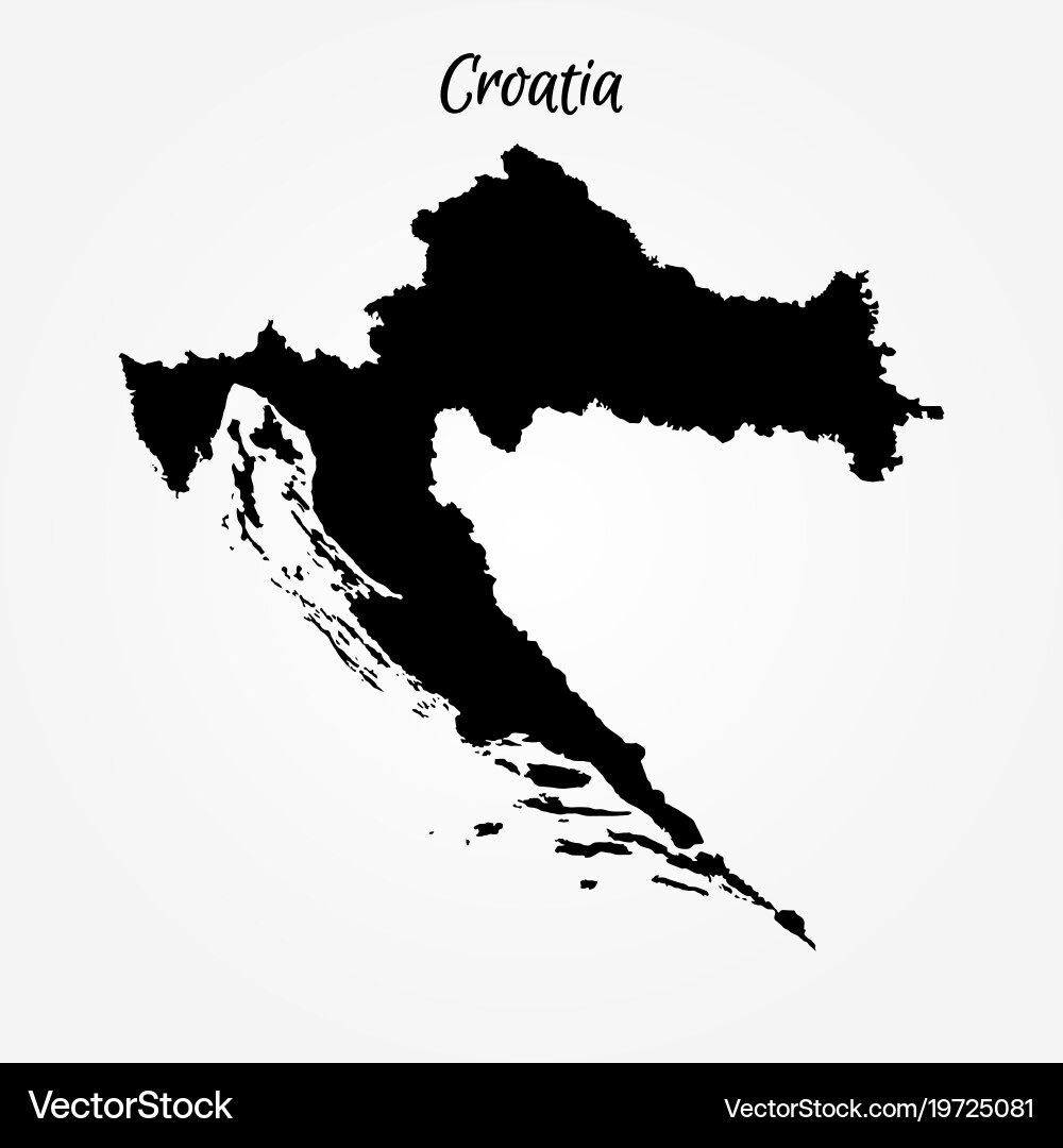 Map of croatia Royalty Free Vector Image - VectorStock