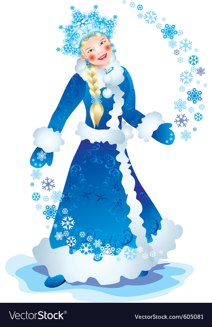 Snow Maiden Royalty Free Vector Image Vectorstock