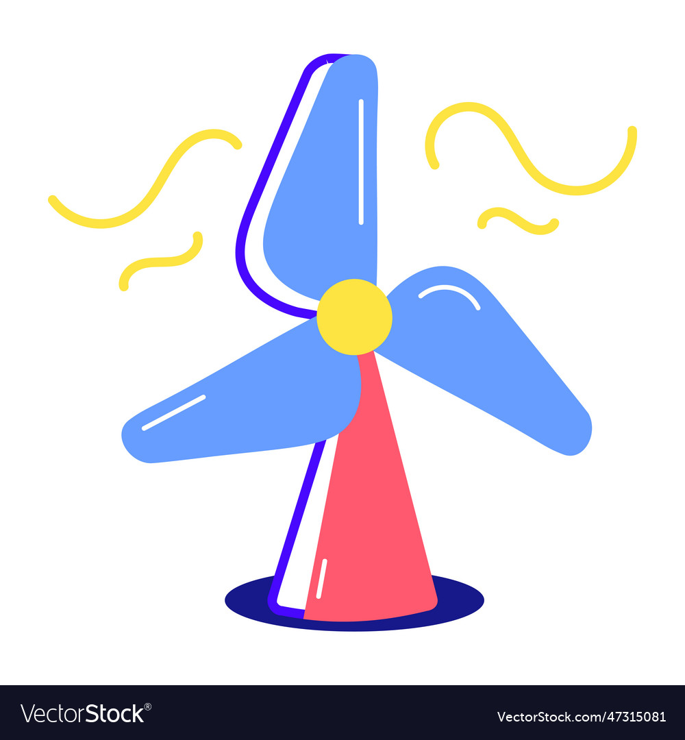 Windmill Royalty Free Vector Image - VectorStock