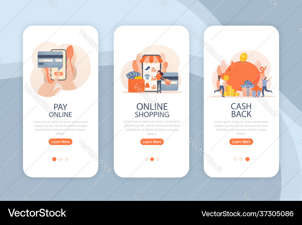 3d icon with pay shopping app screen for mobile Vector Image