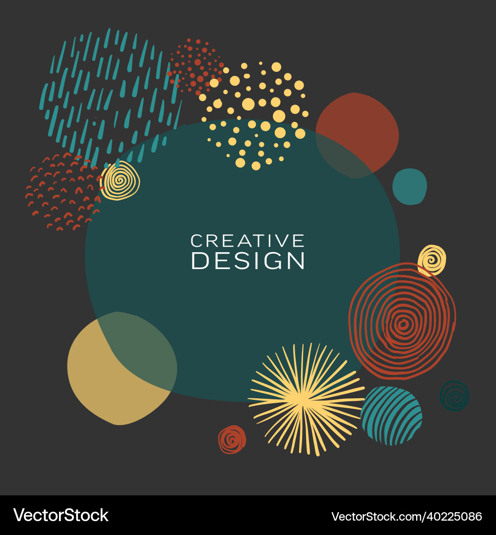 Contemporary modern trendy doodle handdrawn Vector Image