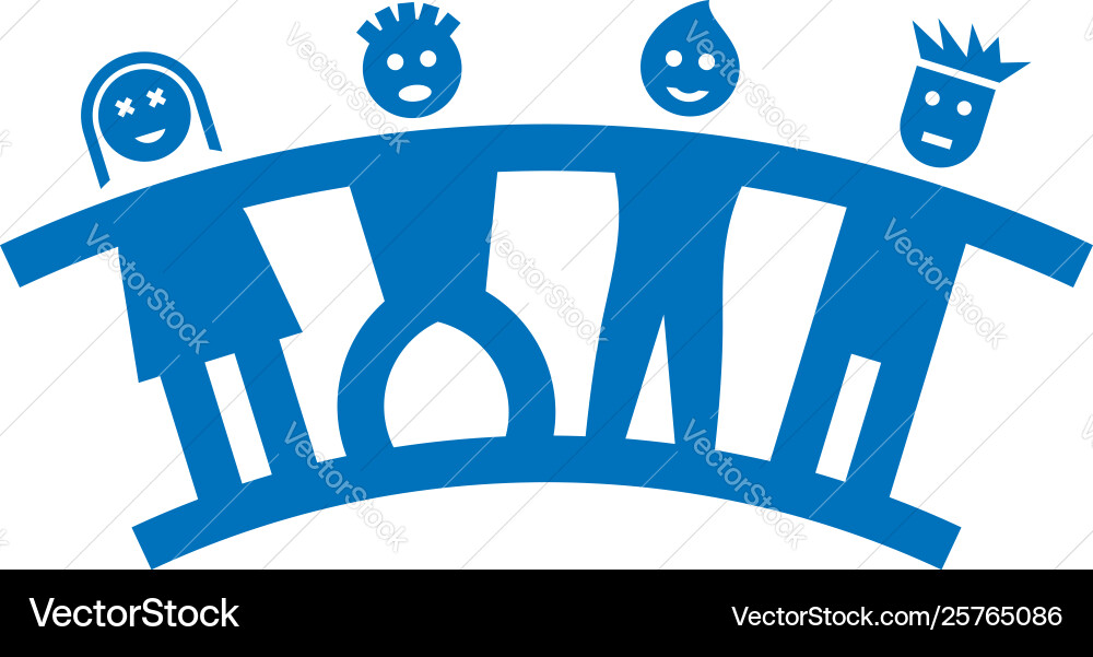 Friendship concept icon simple clean and flat Vector Image