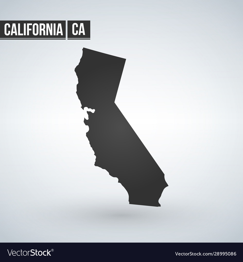 Map us state california Royalty Free Vector Image