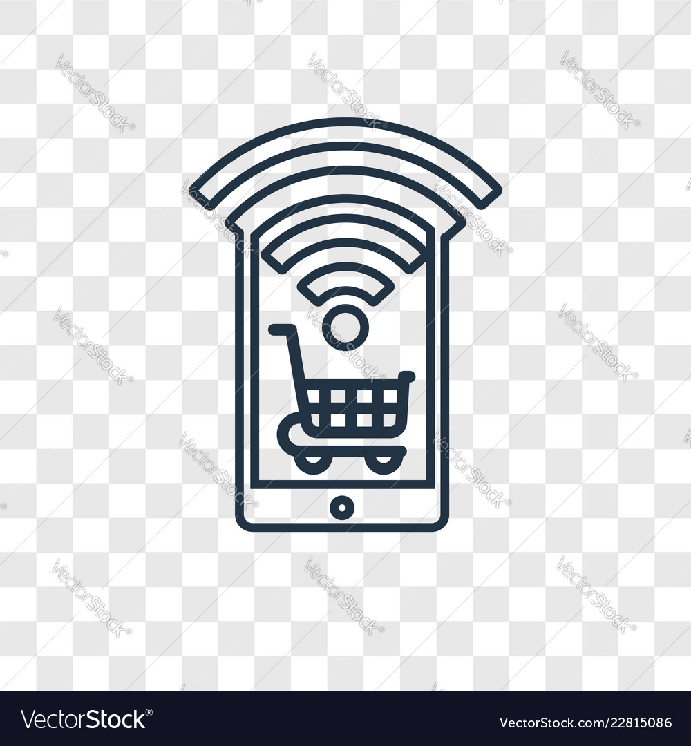 On linear icon isolated transparent background Vector Image