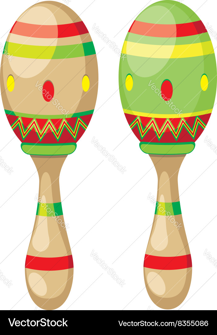 Pair of maracas Royalty Free Vector Image - VectorStock