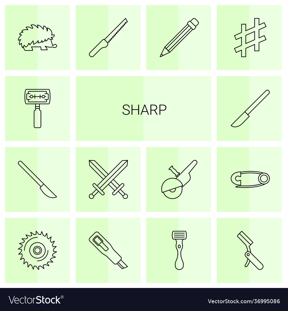 Sharp icons Royalty Free Vector Image - VectorStock