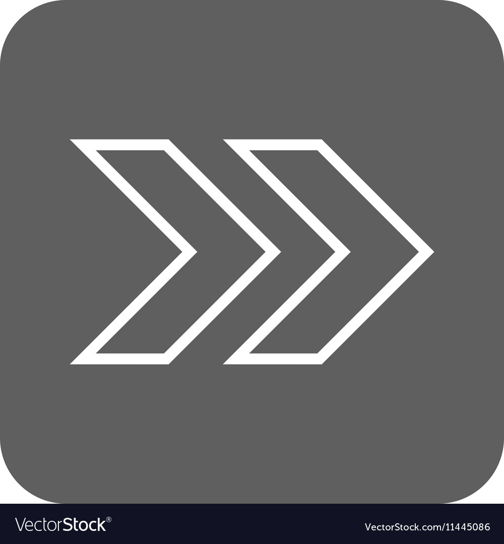 Shift right flat squared icon Royalty Free Vector Image