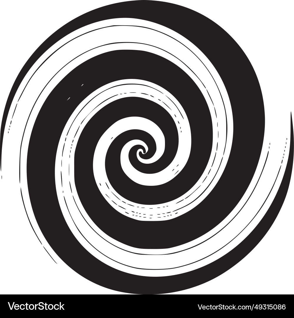Spiral - black and white isolated icon Royalty Free Vector