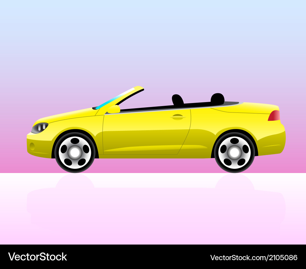 Sport convertible car icon Royalty Free Vector Image