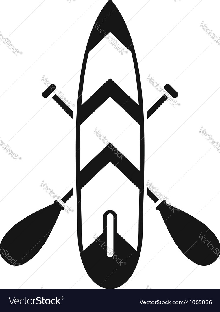 Sup surf icon simple paddle board Royalty Free Vector Image