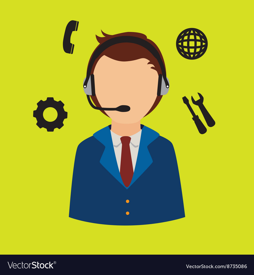 Technical support design Royalty Free Vector Image