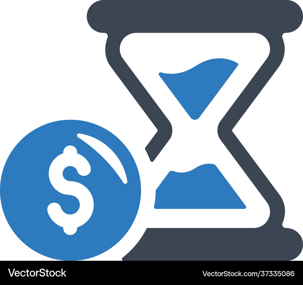 Time & Money Icon Royalty Free Vector Image