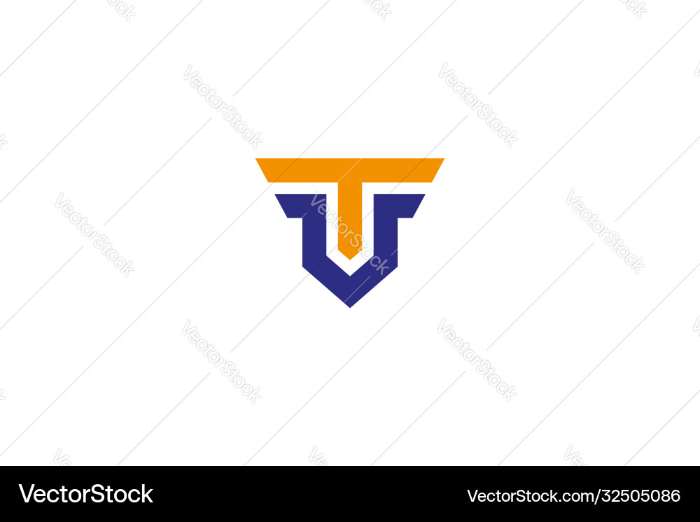 Vt logo design simple modern vt logo design Vector Image