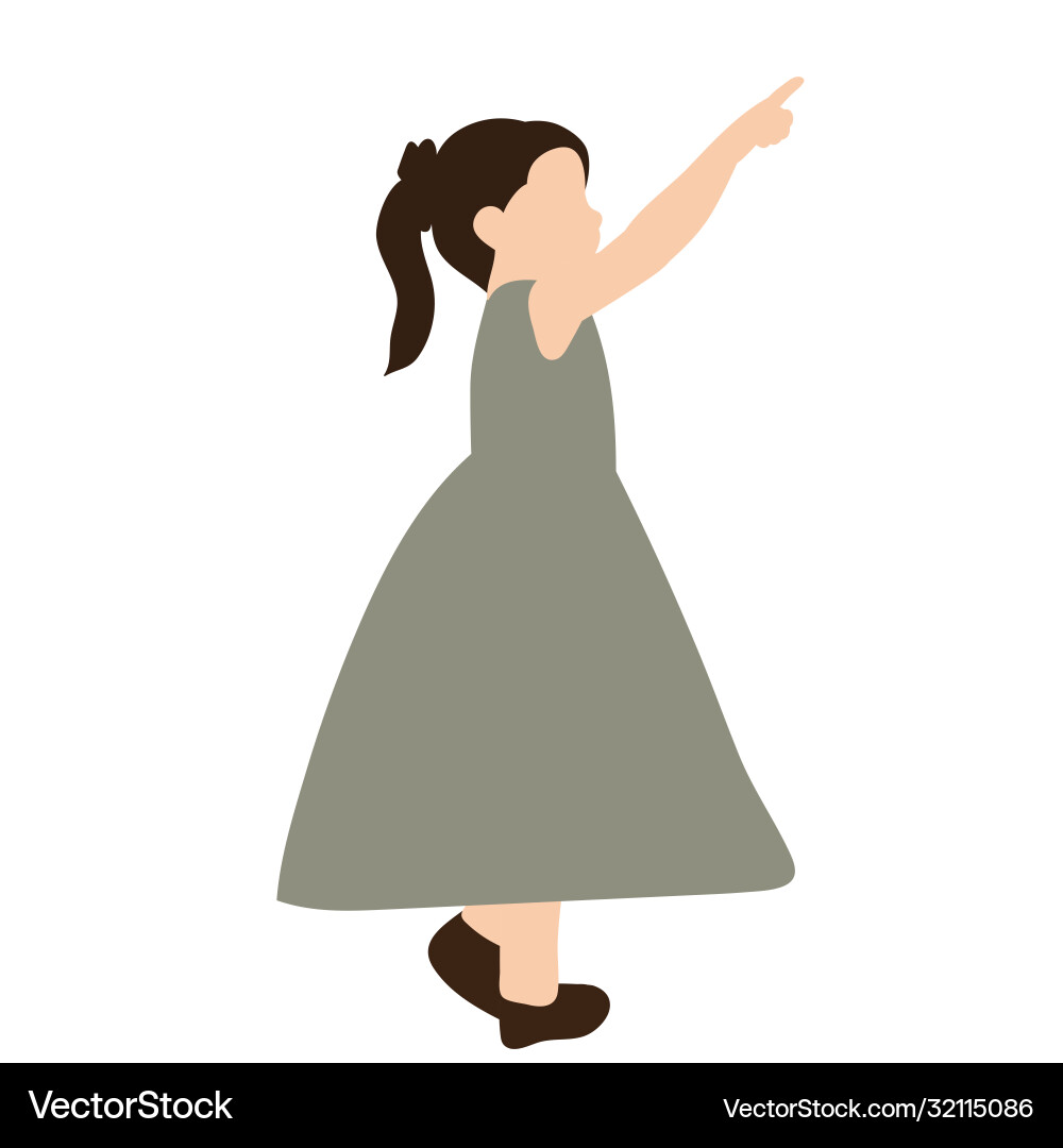 White background in a flat style child little Vector Image