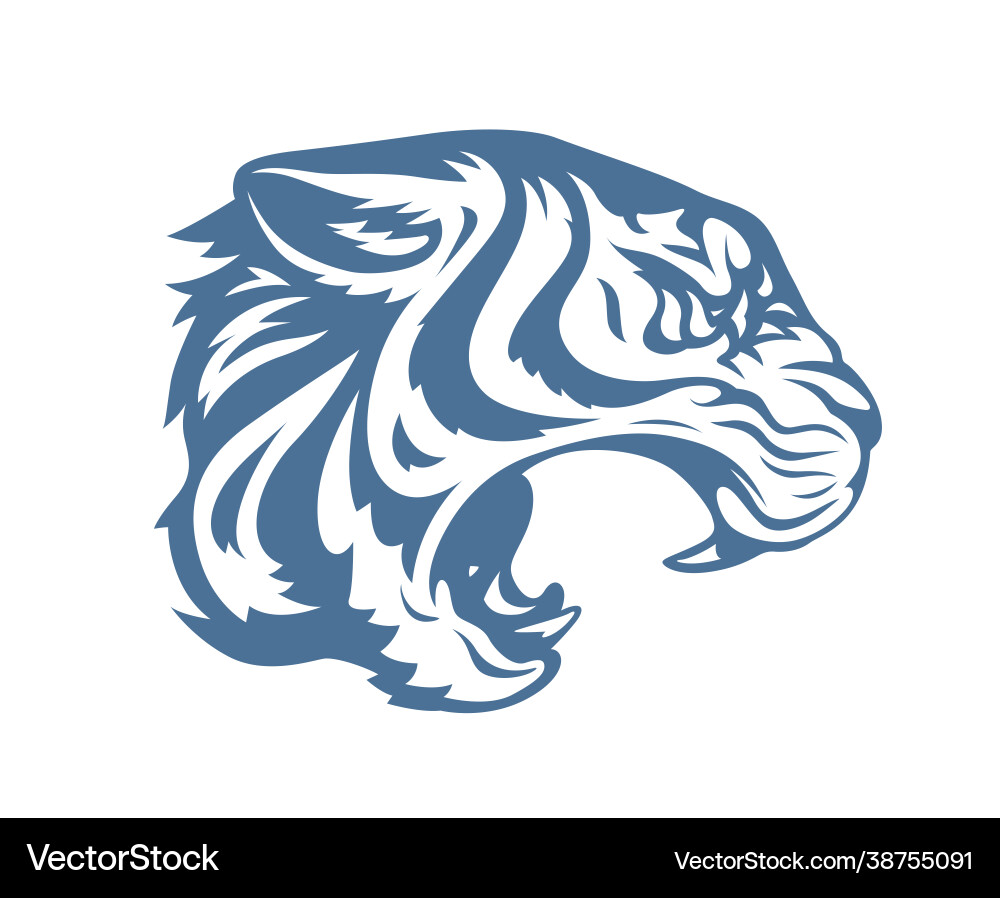 Angry tiger wild animal Royalty Free Vector Image