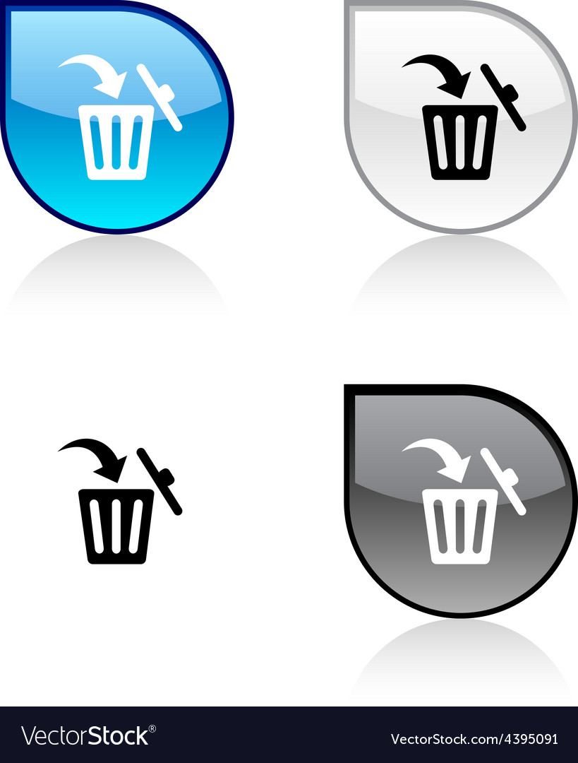 Delete button Royalty Free Vector Image - VectorStock