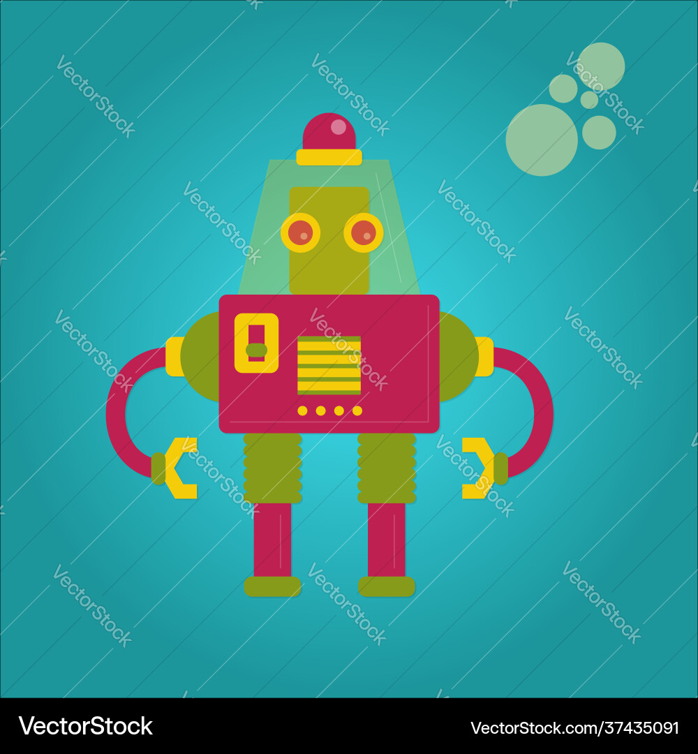 Funny cartoon superhero design Royalty Free Vector Image