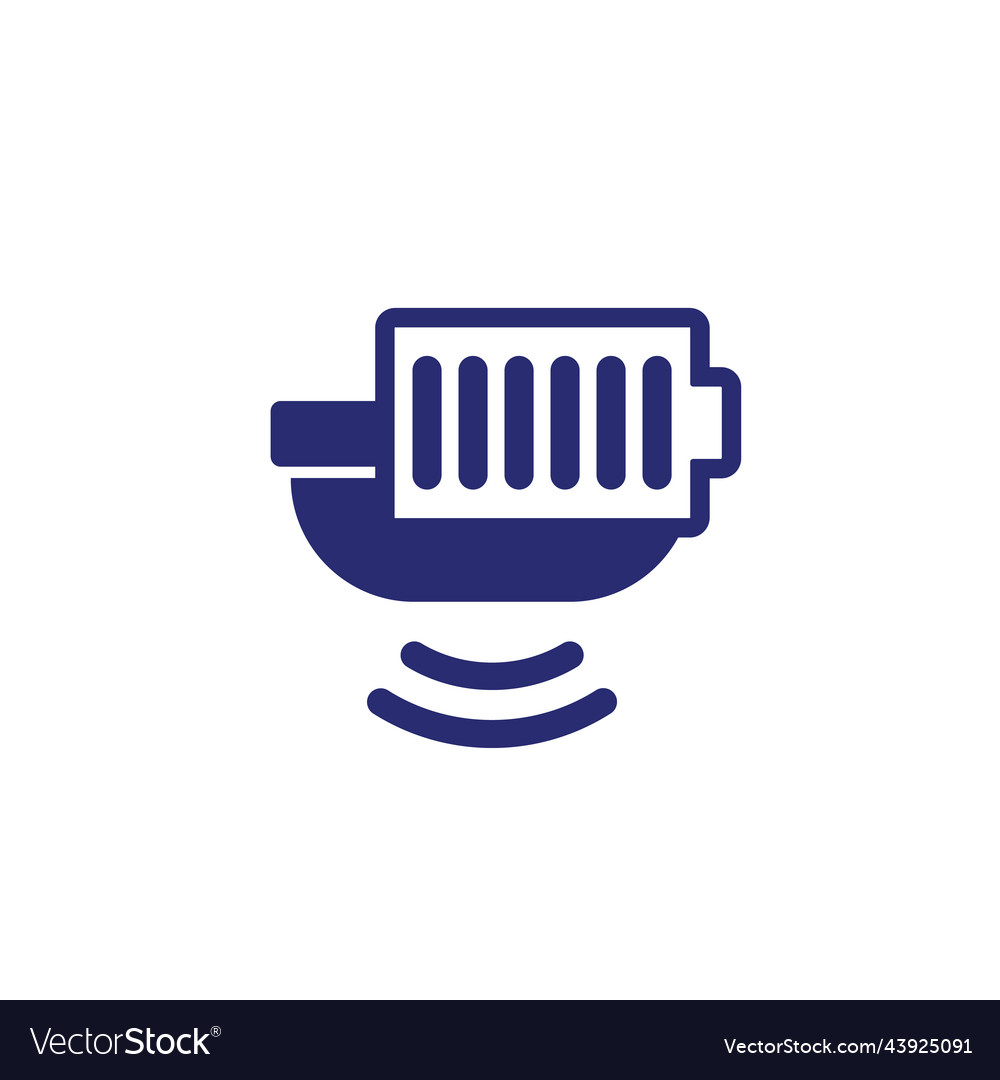 Sensor with a full battery icon Royalty Free Vector Image Sensor with a full battery icon Royalty Free Vector Image