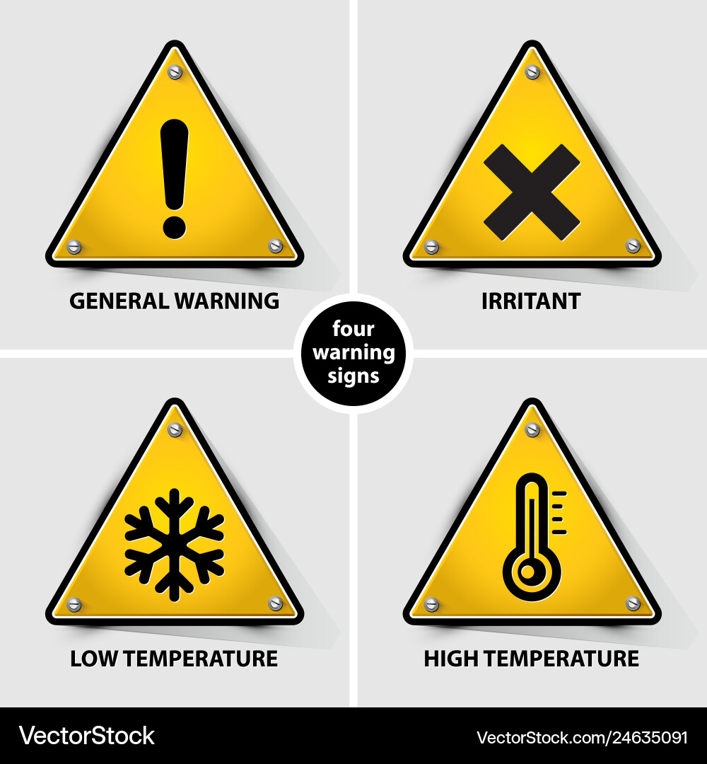 Set of warning symbols Royalty Free Vector Image