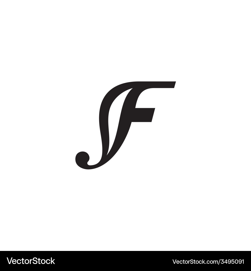 Sign letter f Royalty Free Vector Image - VectorStock