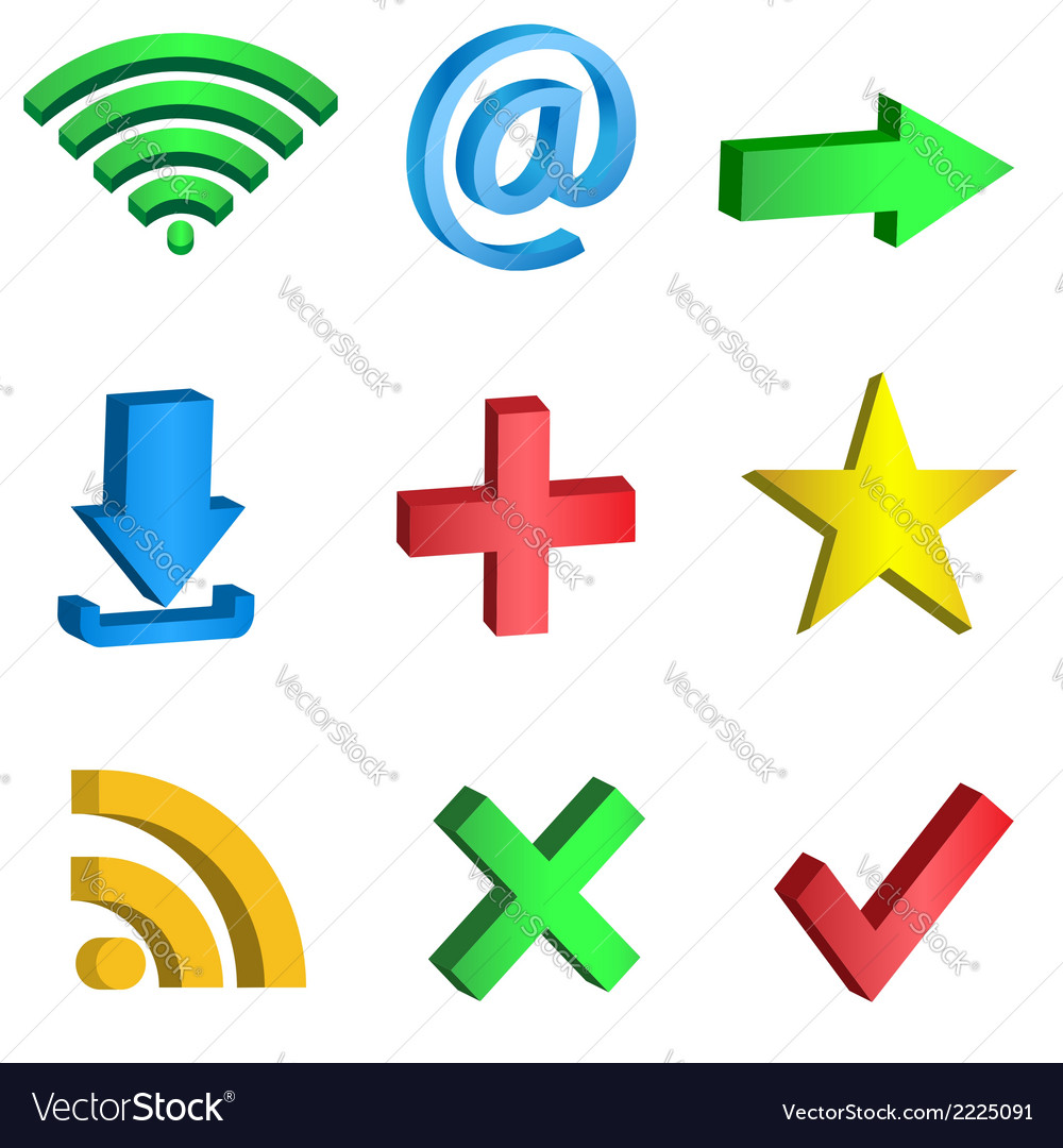 Web icon set Royalty Free Vector Image - VectorStock