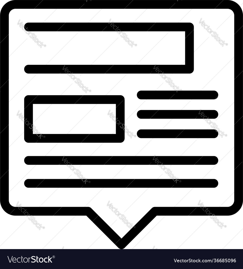 Chat interface icon outline style Royalty Free Vector Image