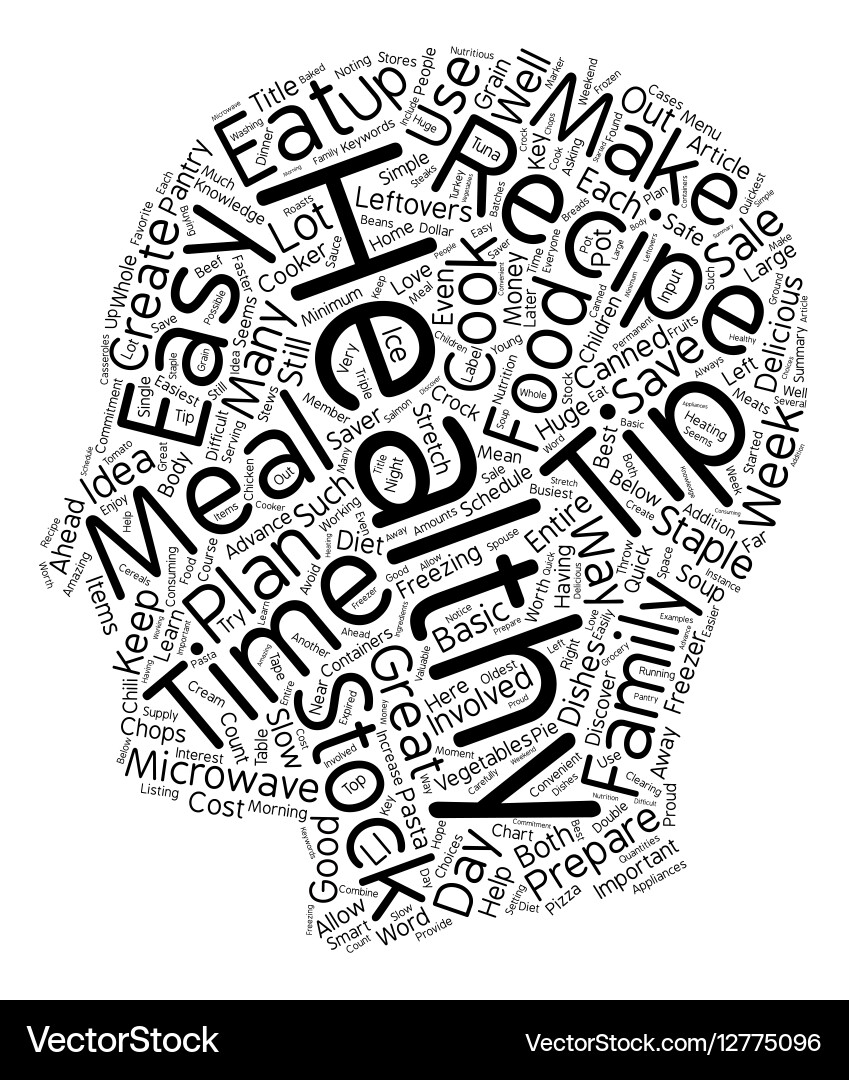 Easy Tips on How to Make Healthy Recipes text Vector Image